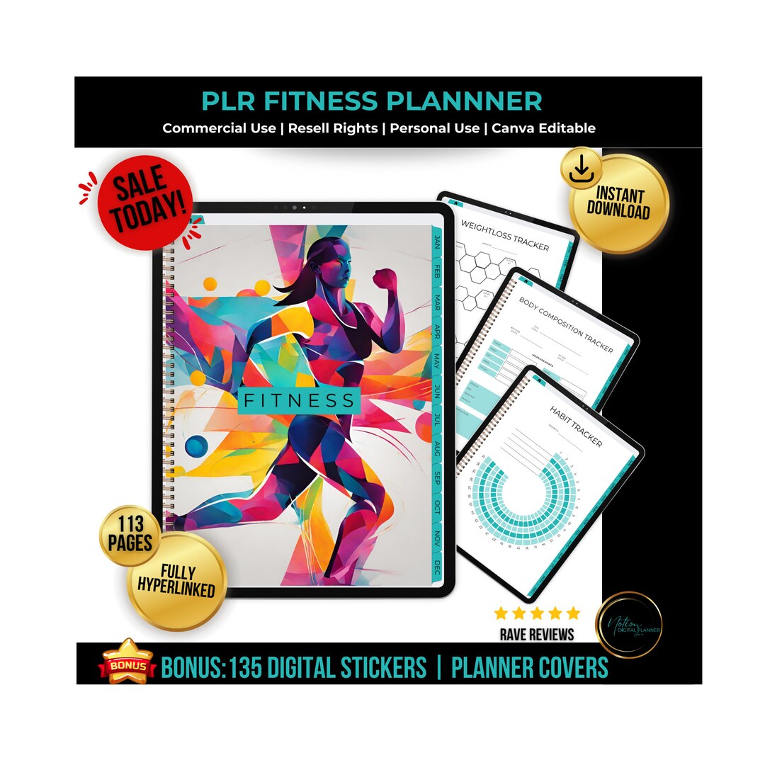 FITNESS PLANNER DIGITAL - Good Notes Planner Fitness, Daily Fitness ...