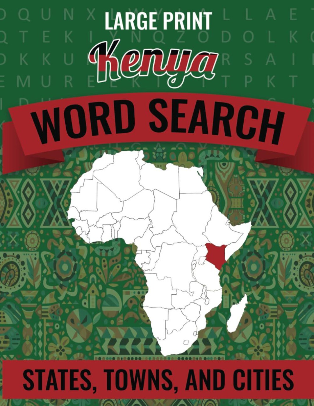 AFRICA Word Search Puzzles by Countries: KENYA - Large Print - Etsy