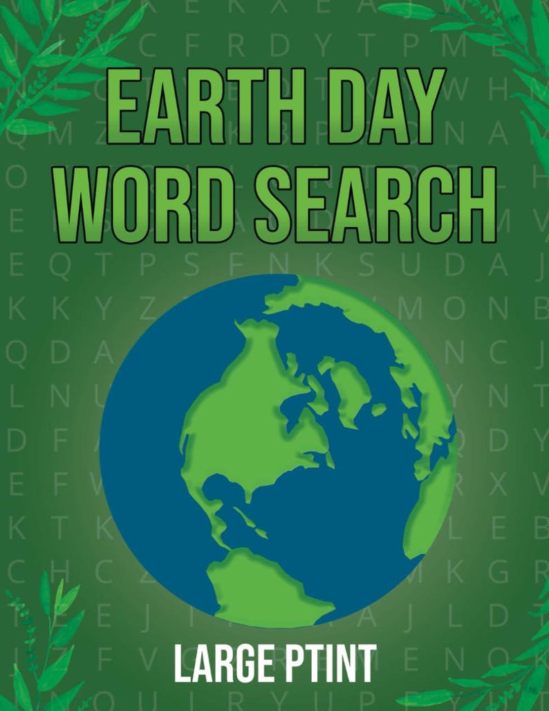 EARTH DAY Word Search Puzzles - Large Print - Etsy