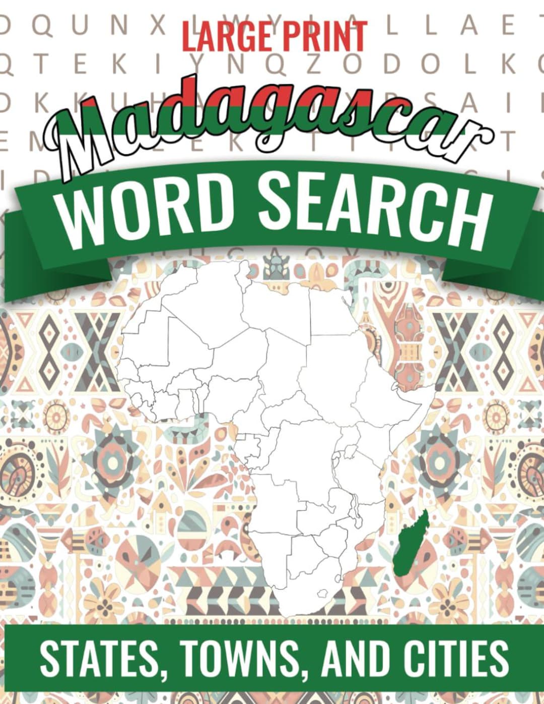 AFRICA Word Search Puzzles by Countries: MADAGASCAR - Large Print - Etsy