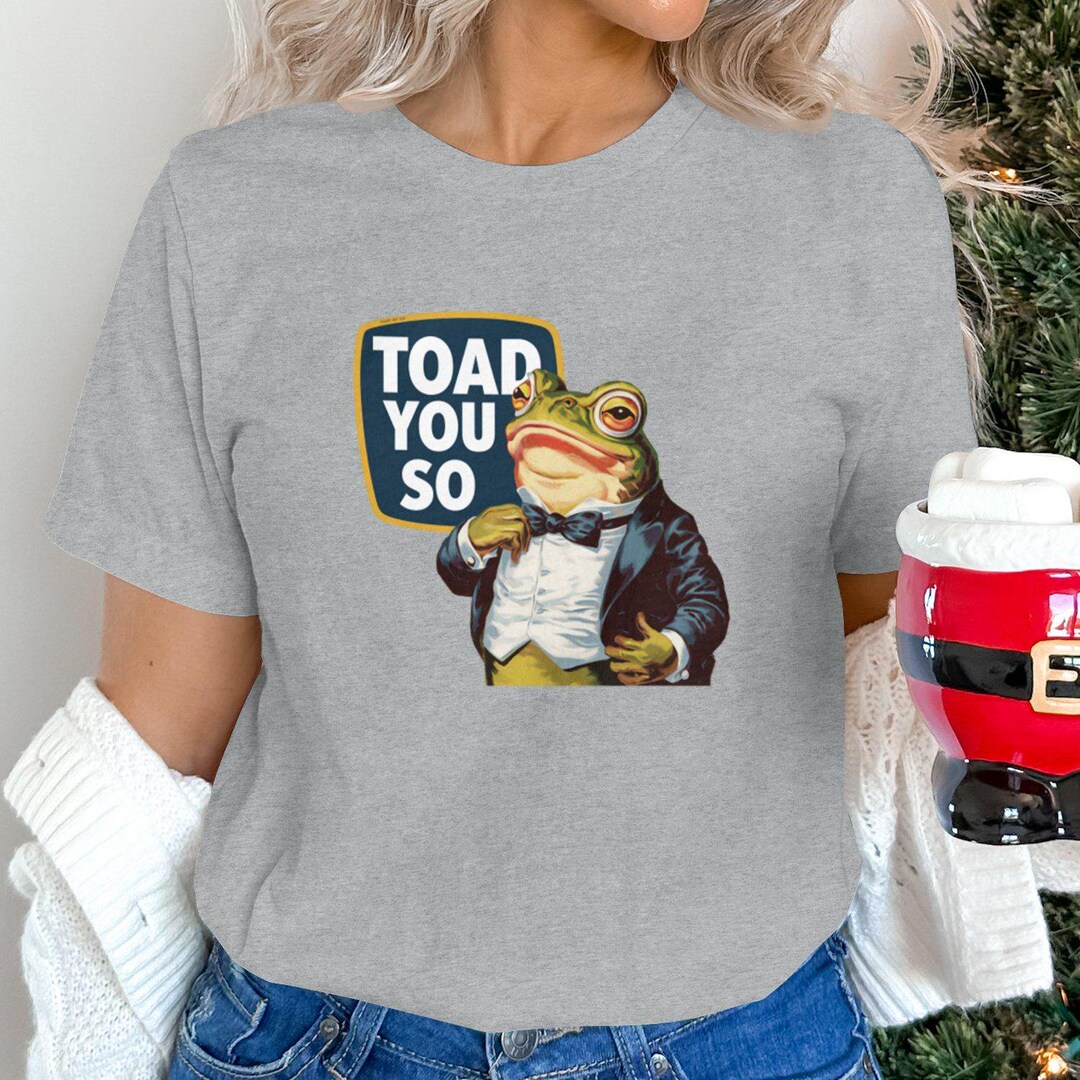 Funny Frog T-shirt, Quirky Toad Graphic, Cute Animal Tee, Humorous ...