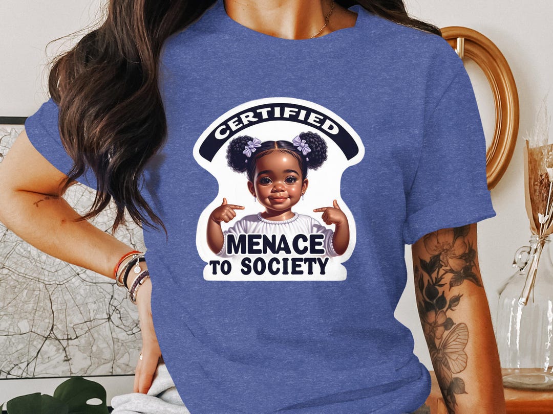 Certified Menace to Society T-shirt, Funny Adult Humor Tee, Trendy Retro Sarcastic Shirt, Cool ...