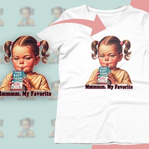 Funny Cute Vintage Style Girl Drinking Box Image, High Quality PNG ...