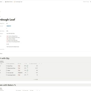 Baking Workbook Notion Template - Etsy