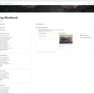 Baking Workbook Notion Template - Etsy
