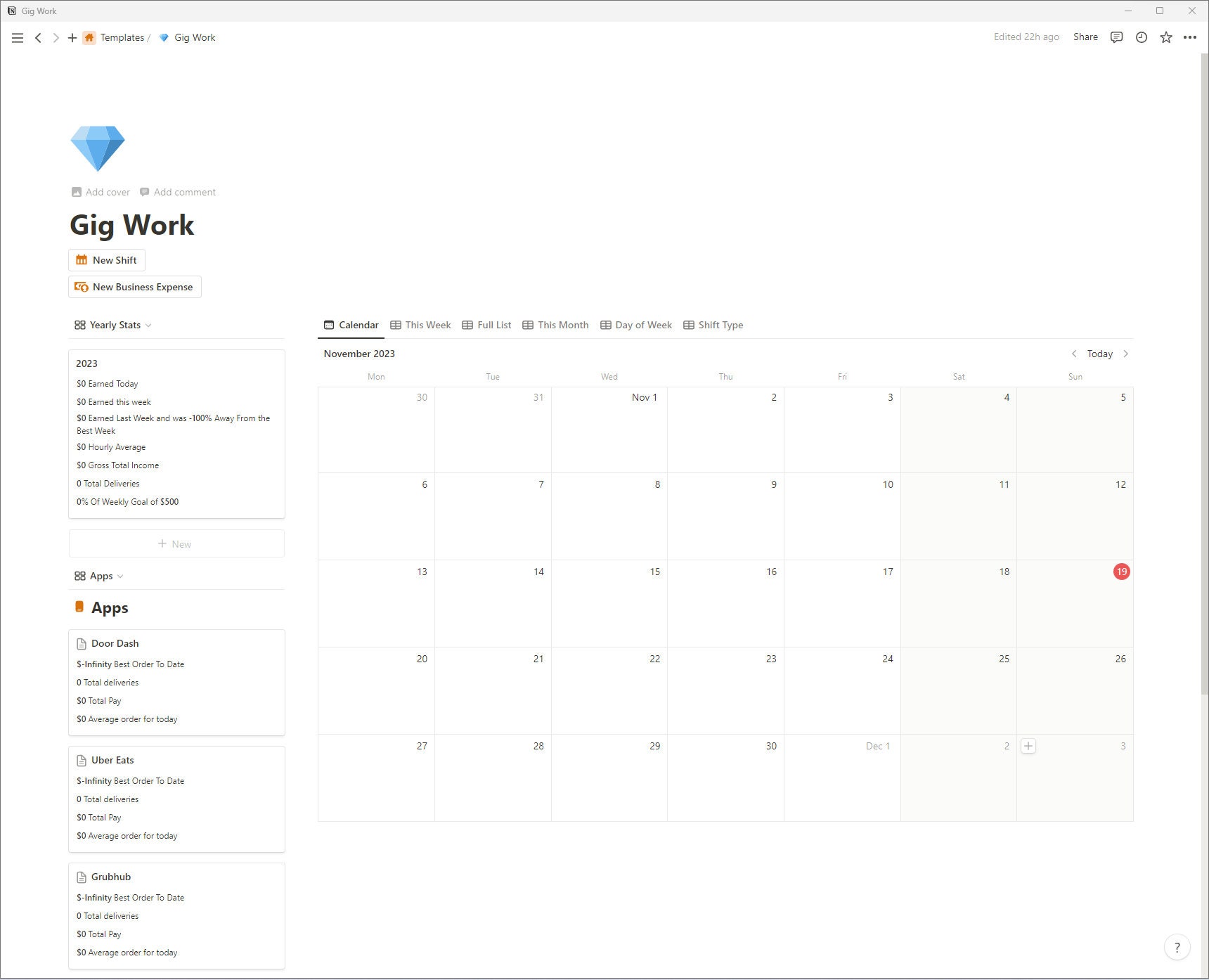 Driving Gig Work Notion Template - Etsy