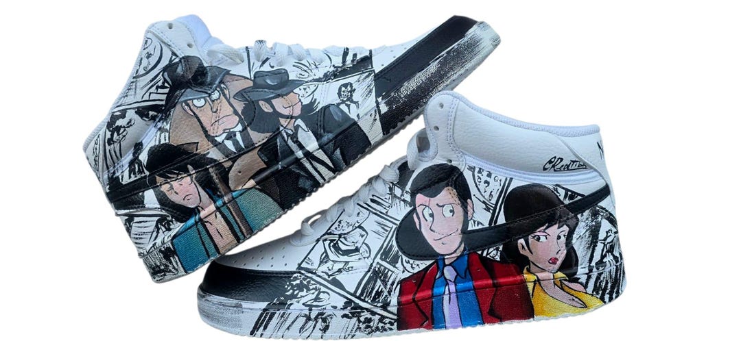 Lupin Nike Custom, Hand-painted Shoes, Customizable - Etsy