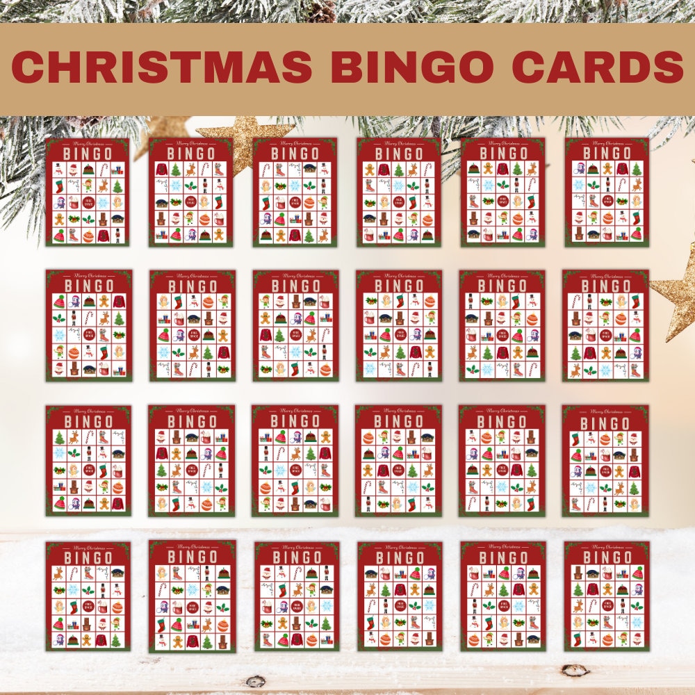 Printable CHRISTMAS Bingo Cards, INSTANT Download, Fun Holiday Bingo ...