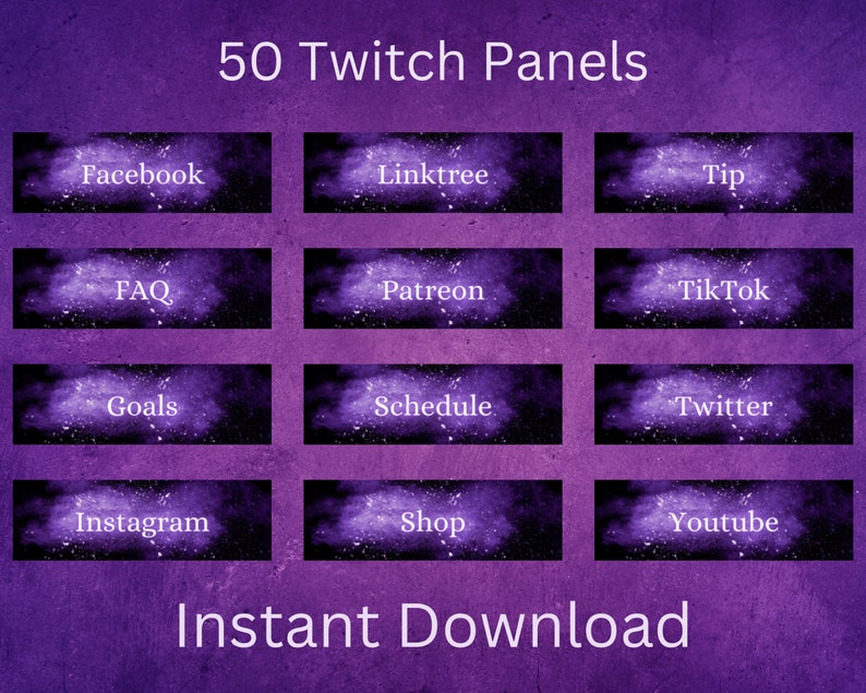 Purple Passion Twitch Panels - Etsy
