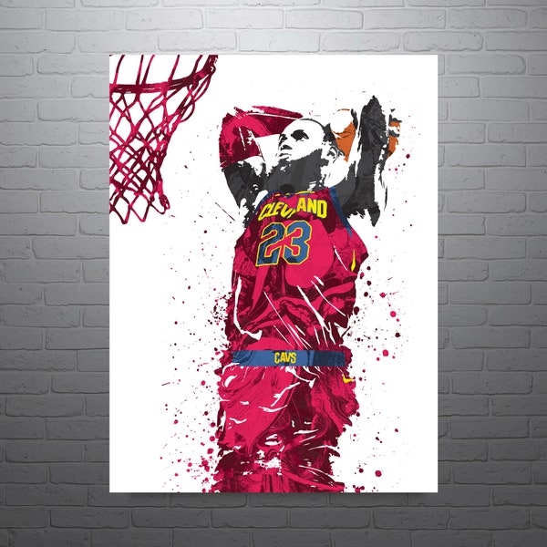 Lebron James Dunk Posters - Etsy
