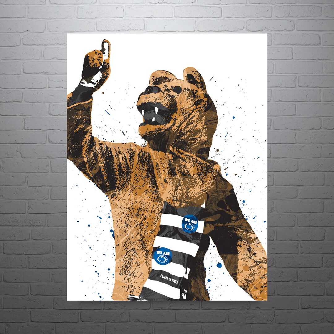 Nittany Lion Penn State Mascot NCAA Art Poster-free US - Etsy