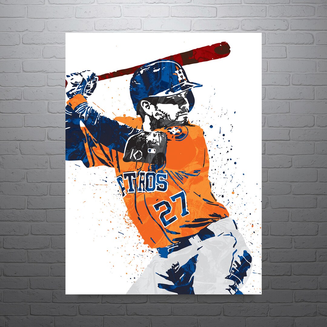 Jose Altuve Houston Astros Baseball Art Poster-free US Shipping - Etsy
