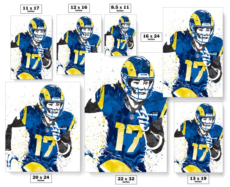 Puka Nacua Los Angeles Rams Football Art Poster-free US Shipping - Etsy