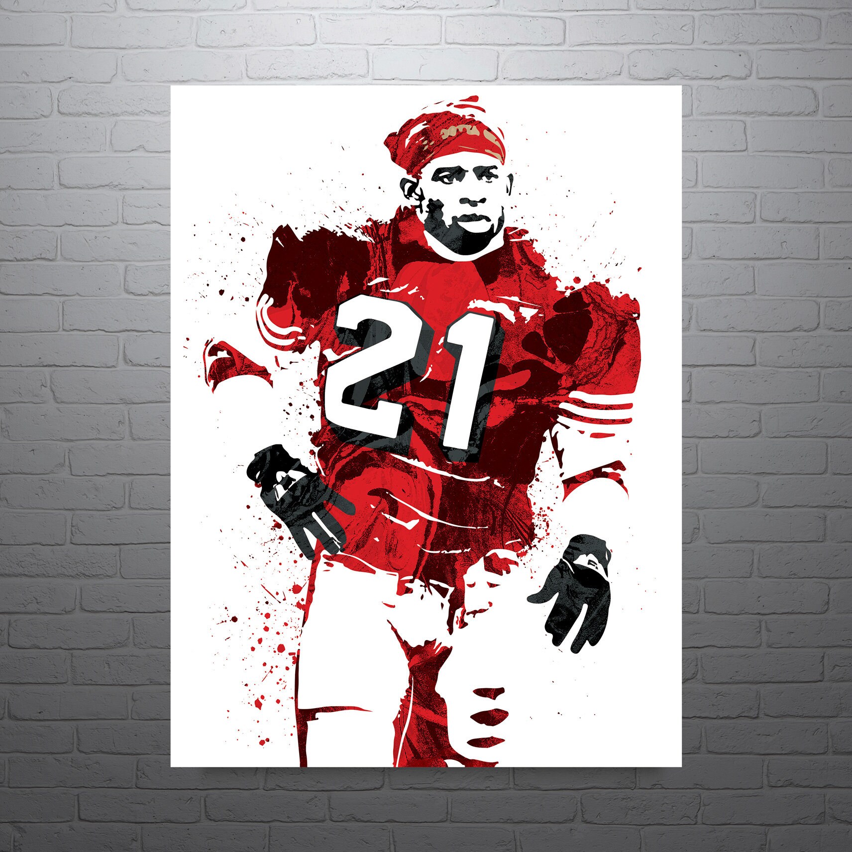 Deion Sanders San Francisco 49ers Football Art Poster-free US Shipping ...