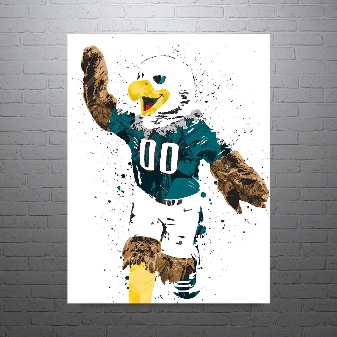 Swoop Mascot Philadelphia Eagles Football Art Poster-free US Shipping ...
