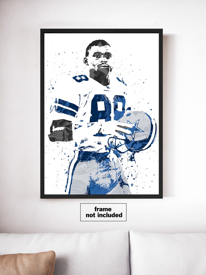 Michael Irvin Dallas Cowboys Football Art Poster-free US Shipping - Etsy