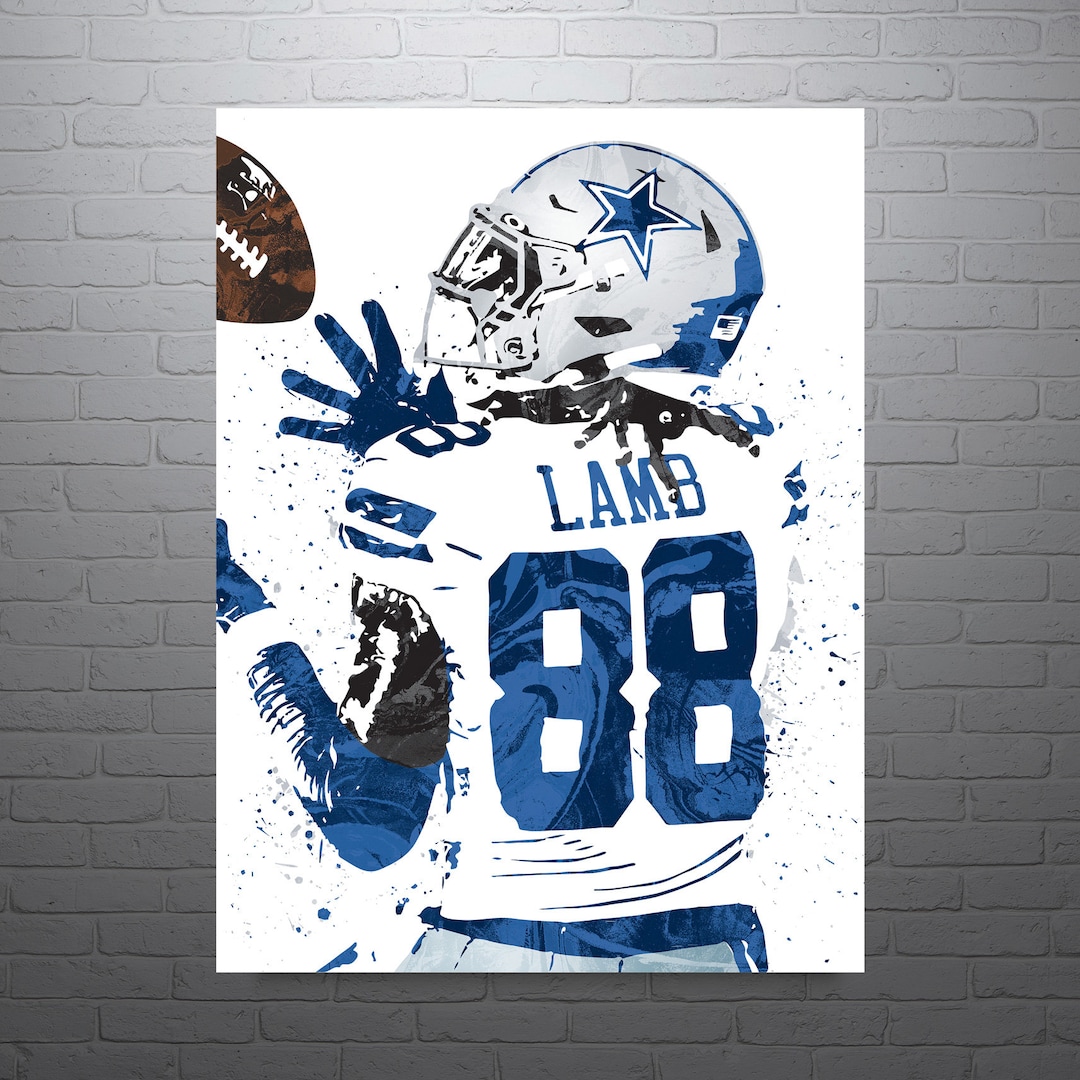 Ceedee Lamb Dallas Cowboys Football Art Poster-free US Shipping - Etsy