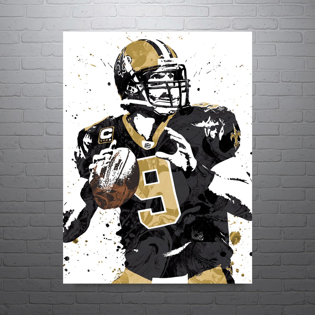 Drew Brees New Orleans Saints Football Art Poster-free US Shipping - Etsy