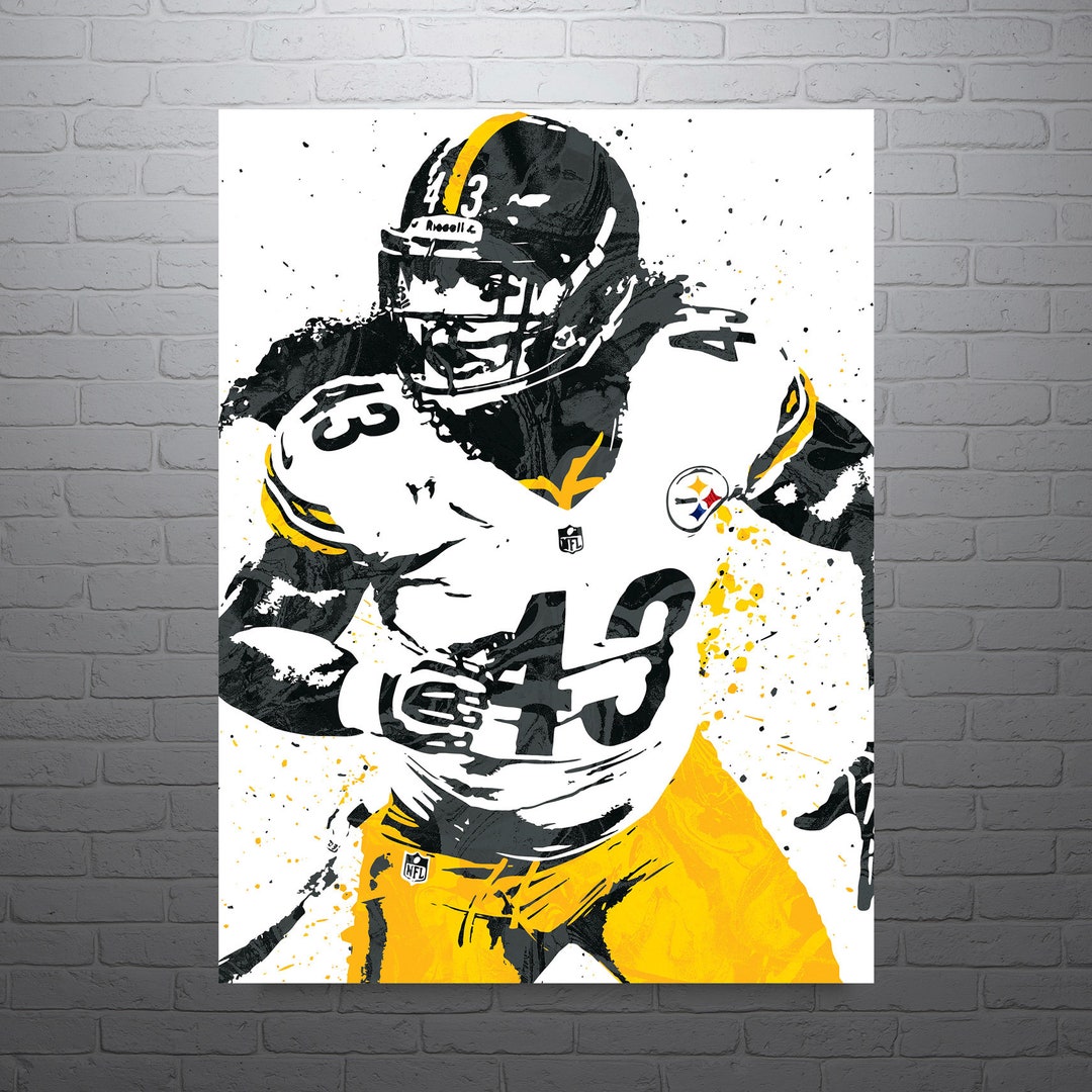 Troy Polamalu Pittsburgh Steelers Football Art Poster-free US Shipping ...