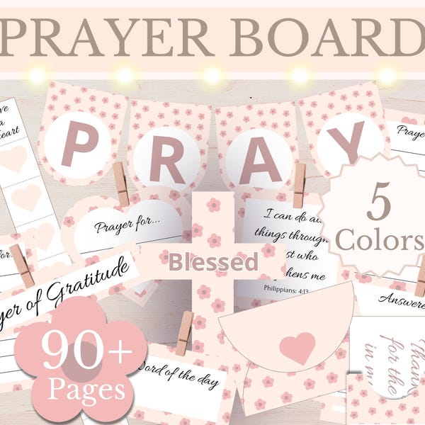 Prayer Board Kit Printable Christmas Acorn Bulletin Board Kit Colorful ...