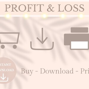 Yearly Profit and Loss Income Statement for Small Business PRINTABLE ...