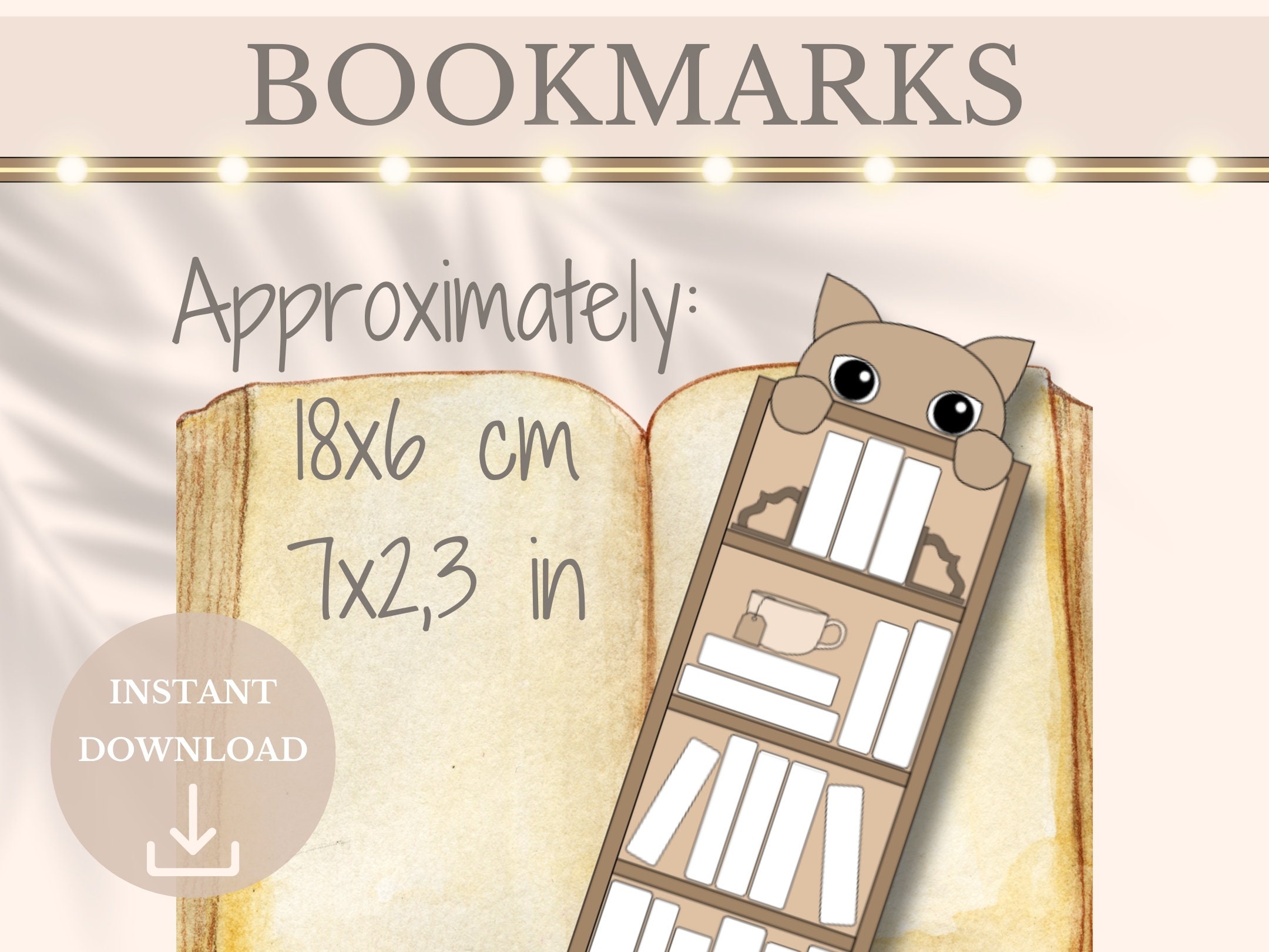 Cat Bookshelf Bookmark Reading Tracker Printable Coloring Bookmark ...