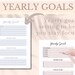 Yearly Goal Setting Printable Planner New Year's Resolution Tracker ...
