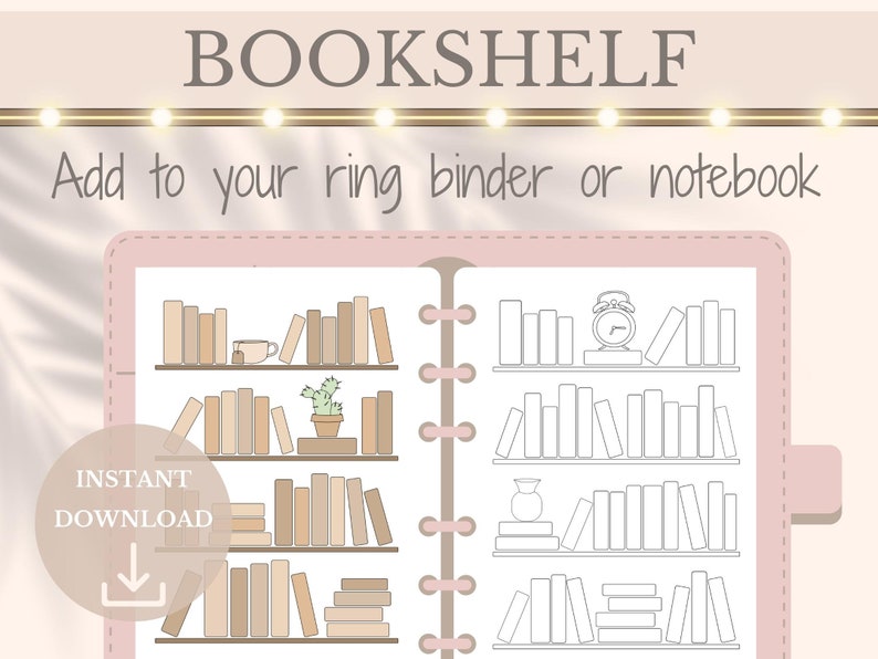 Bookshelf Reading Tracker Printable Template, Reading Log Books to Read ...