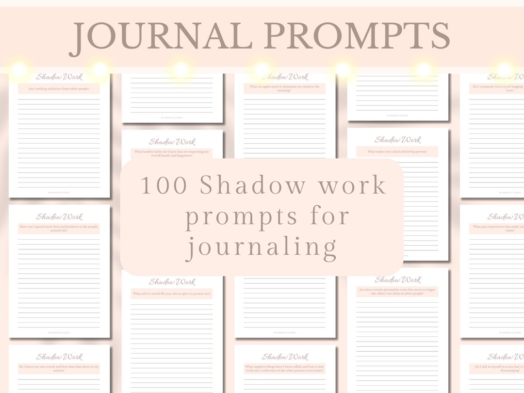 100 Shadow Work Journal Prompts Self-discovery Printable Journaling ...