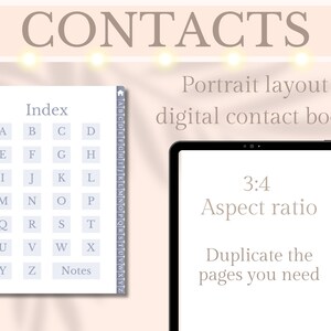 Digital Alphabetical Phone Book Contact List Address Book Simple ...