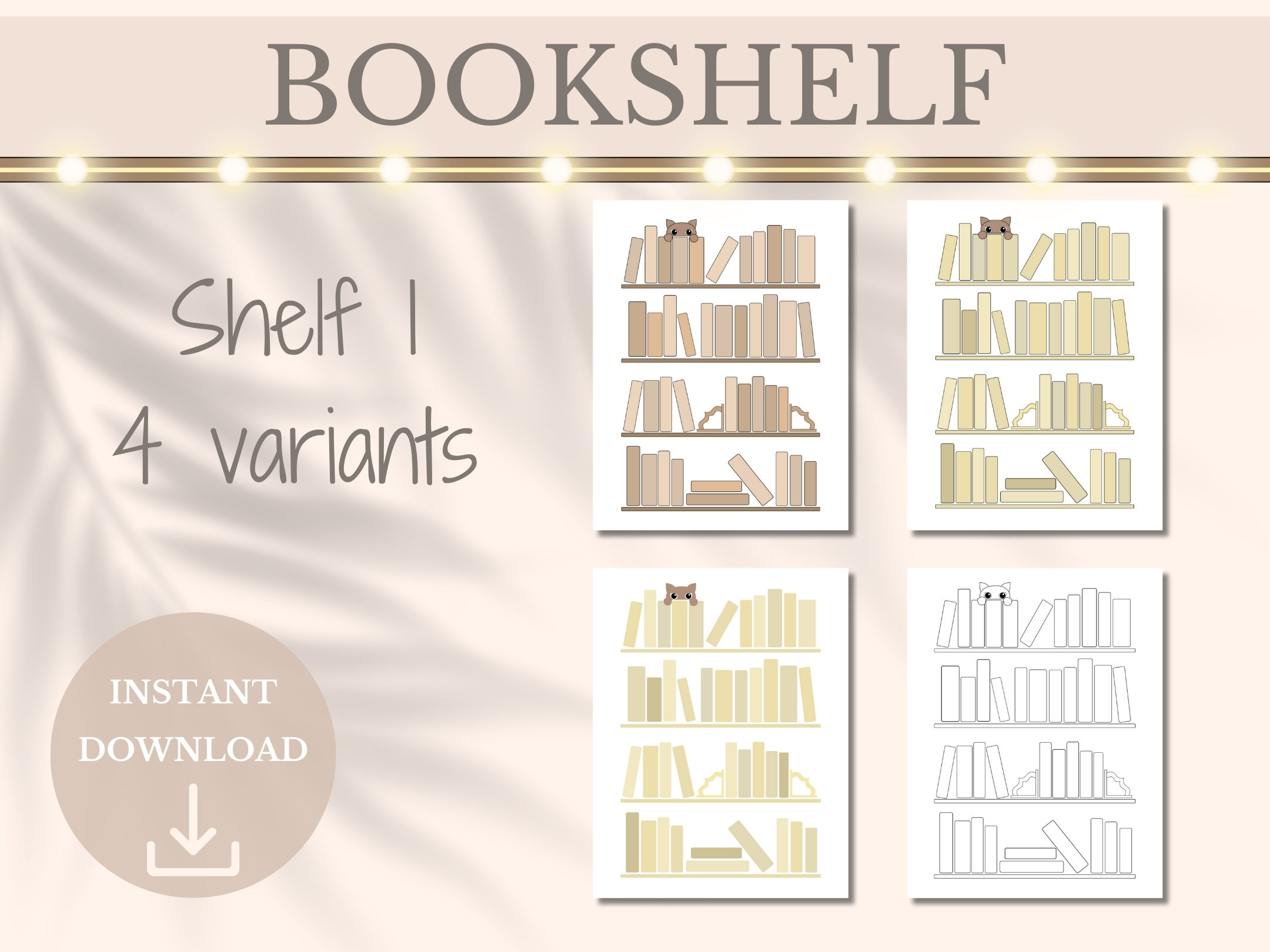 Coloring Pages Bookshelf Printable Reading Tracker Templates, Cat ...