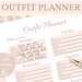 Weekly Outfit Planner Printable Template Wardrobe Styling Journal ...
