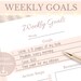 Weekly Goal Setting Printable Planner, to Do List Productivity Tracker ...