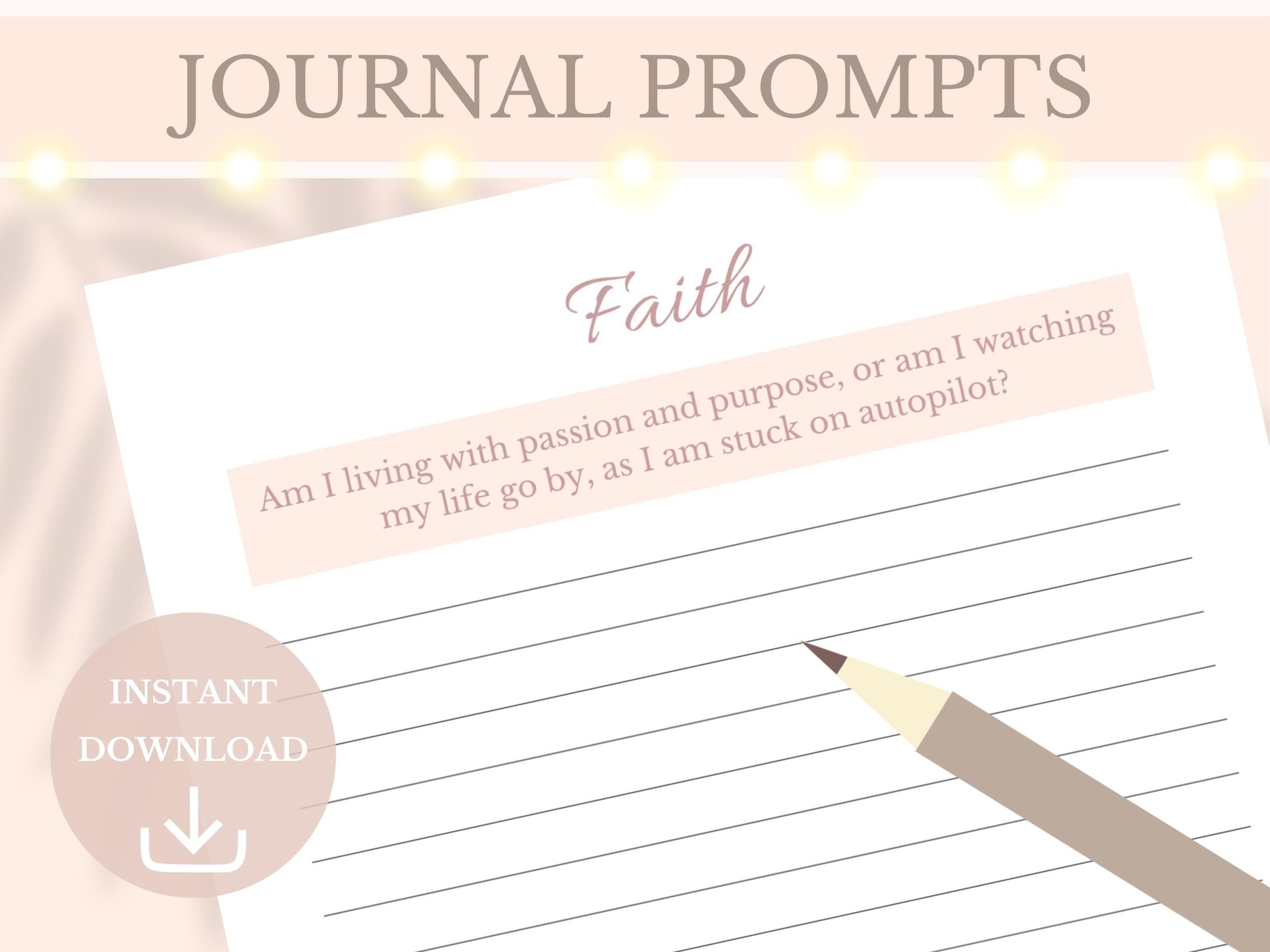 100 Faith Journal Prompts Printable Christian Prompts Journaling ...