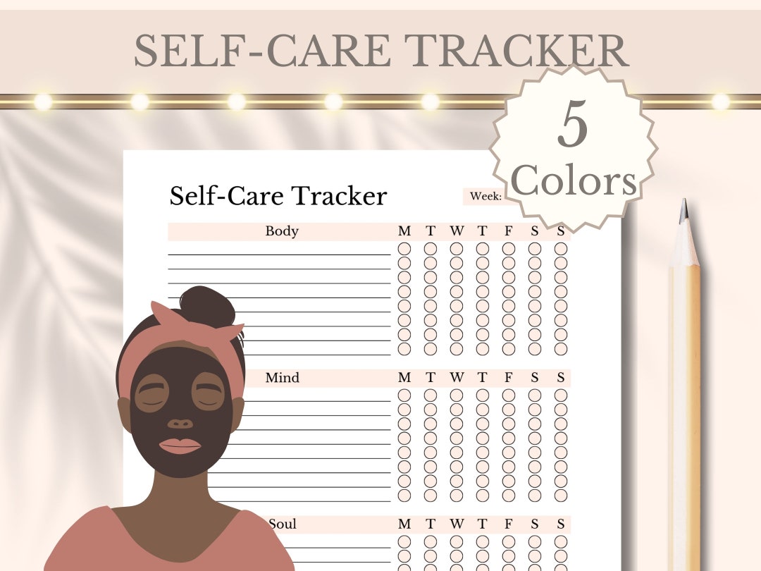 Self Care Tracker Printable Template Checklist, Weekly Selfcare Planner ...