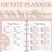 Weekly Outfit Planner Printable Template Wardrobe Styling Journal ...