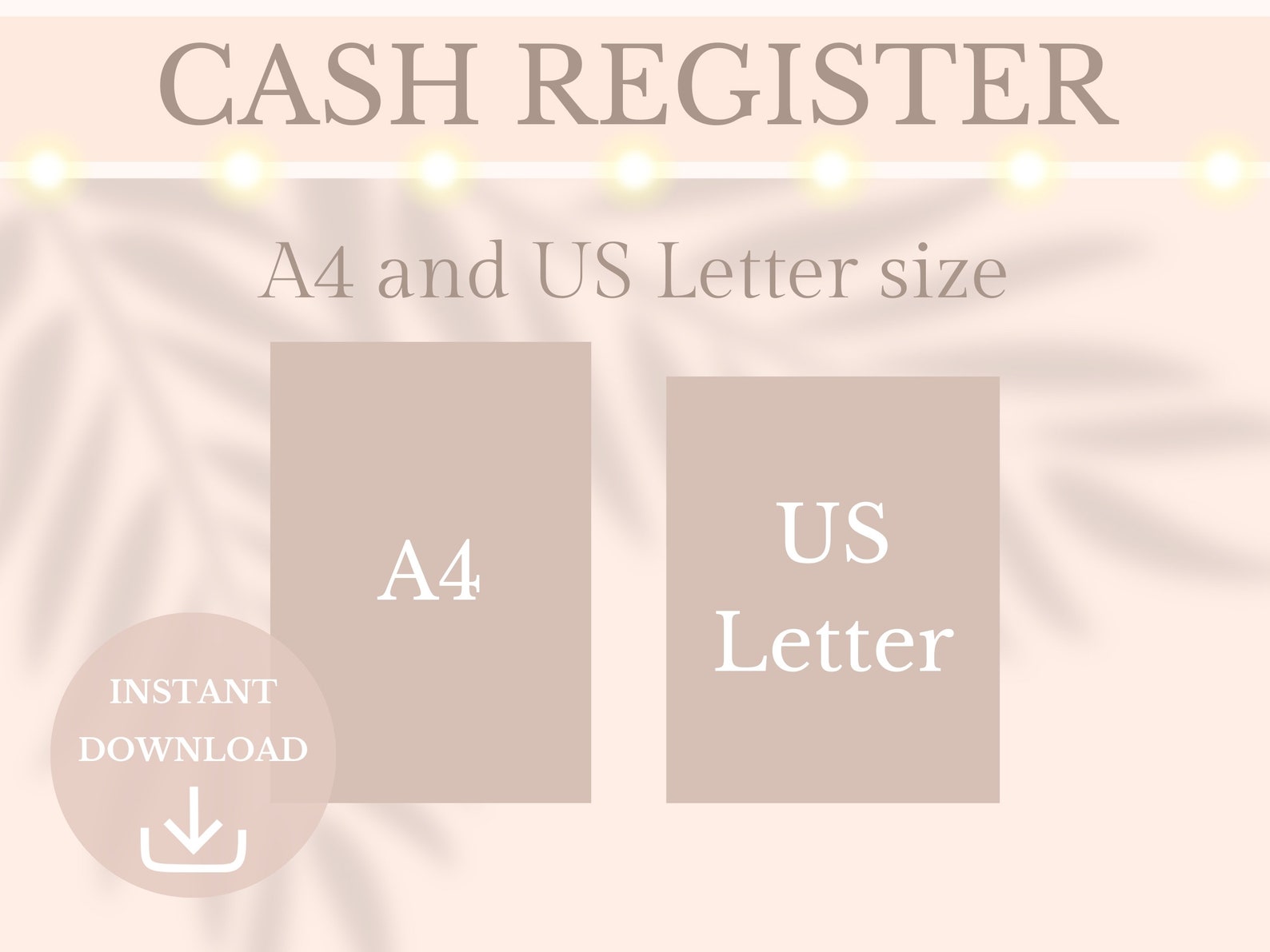 Cash Breakdown Teller Slip Printable Cash Register Till Balance Tracker ...