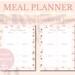 Digital Weekly Meal Planner Printable Ring Binder Insert Cute Cherry ...