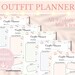 Digital Outfit Planner Printable Capsule Wardrobe Log Clothes Organizer ...
