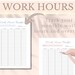 Work Hours Tracker Printable Log Monthly Employee Overtime Salary ...