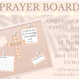 Fall Prayer Board Kit Printable Bulletin Board Kit Tartan Pattern ...