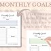 Monthly Goal Setting Printable Planner, Pink Productivity to Do List ...