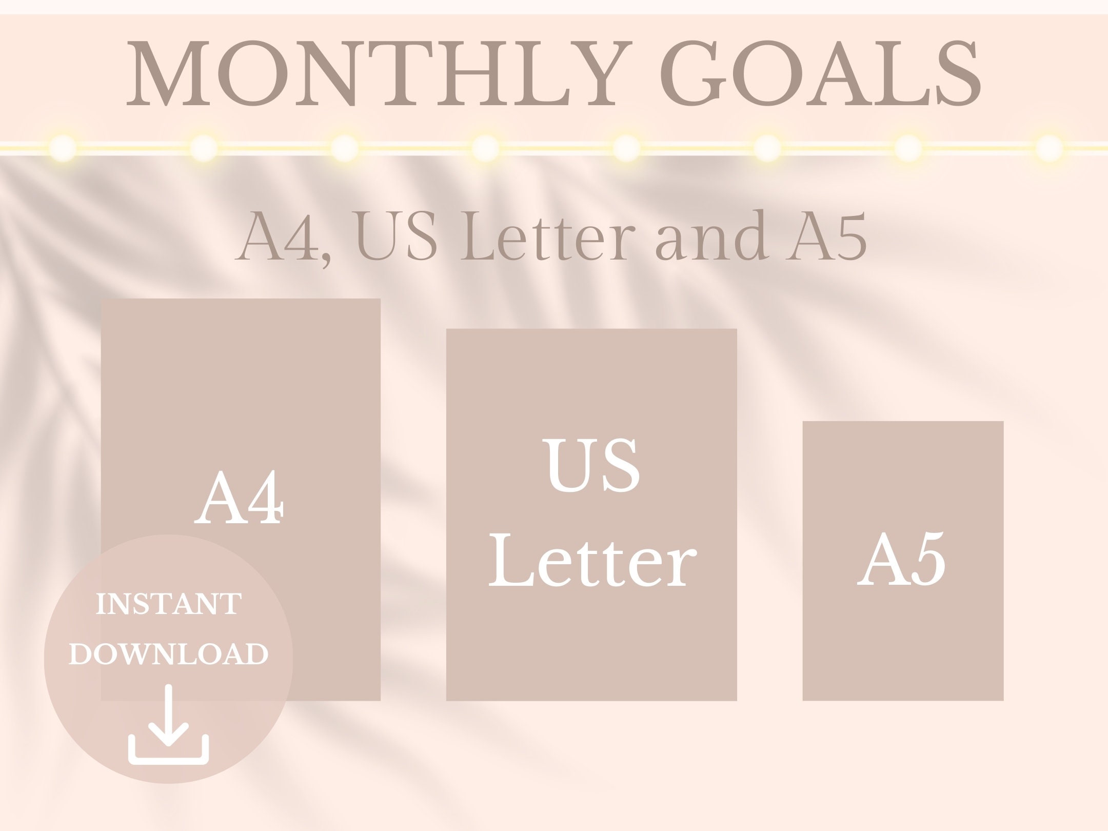 Monthly Goal Setting Printable Planner, Pink Productivity to Do List ...