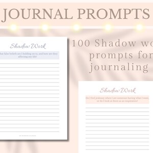 100 Shadow Work Journal Prompts Self-discovery Printable Journaling ...