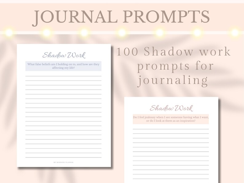 100 Shadow Work Journal Prompts Self-discovery Printable Journaling ...