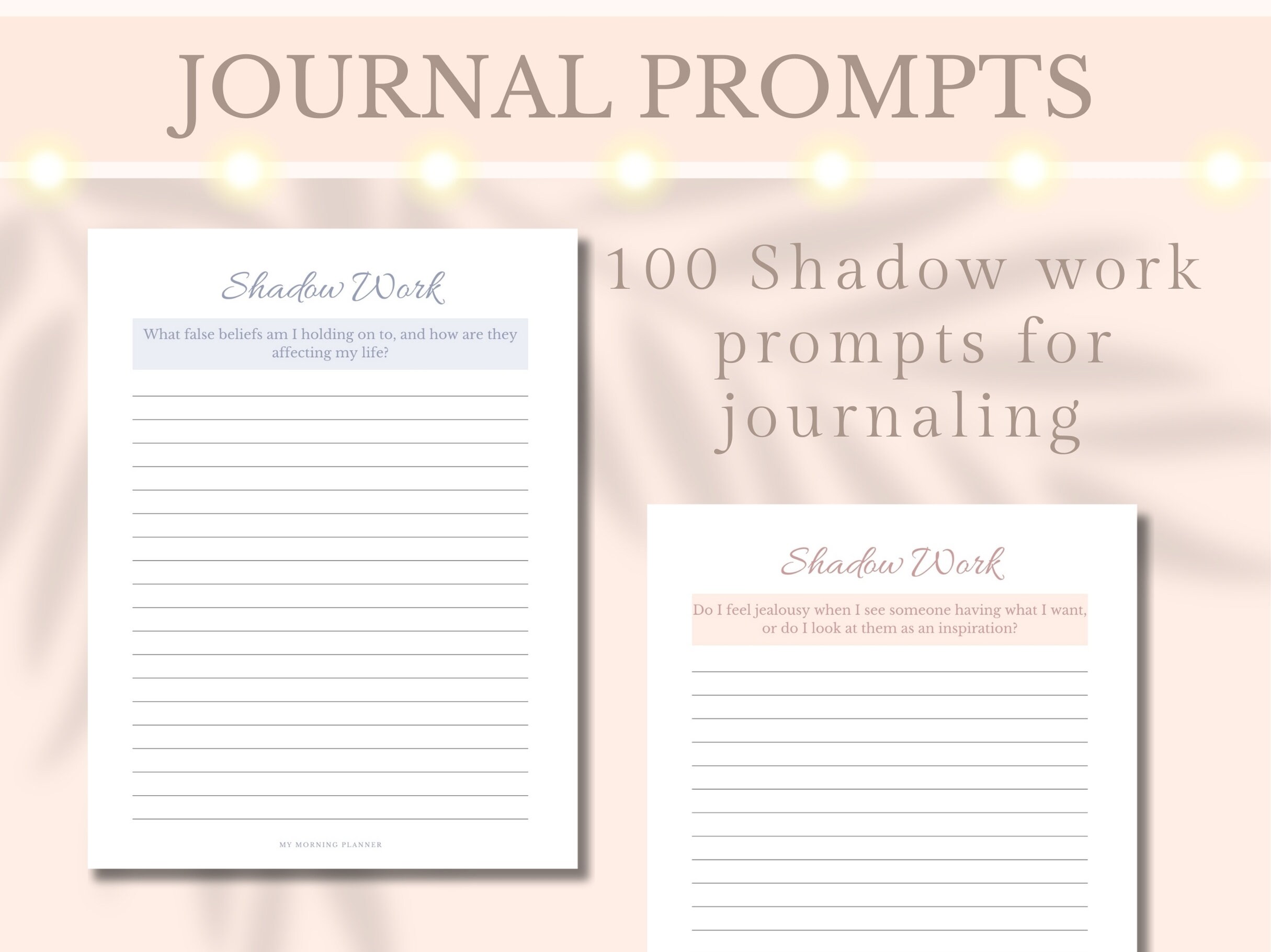 100 Shadow Work Journal Prompts Self-discovery Printable Journaling ...