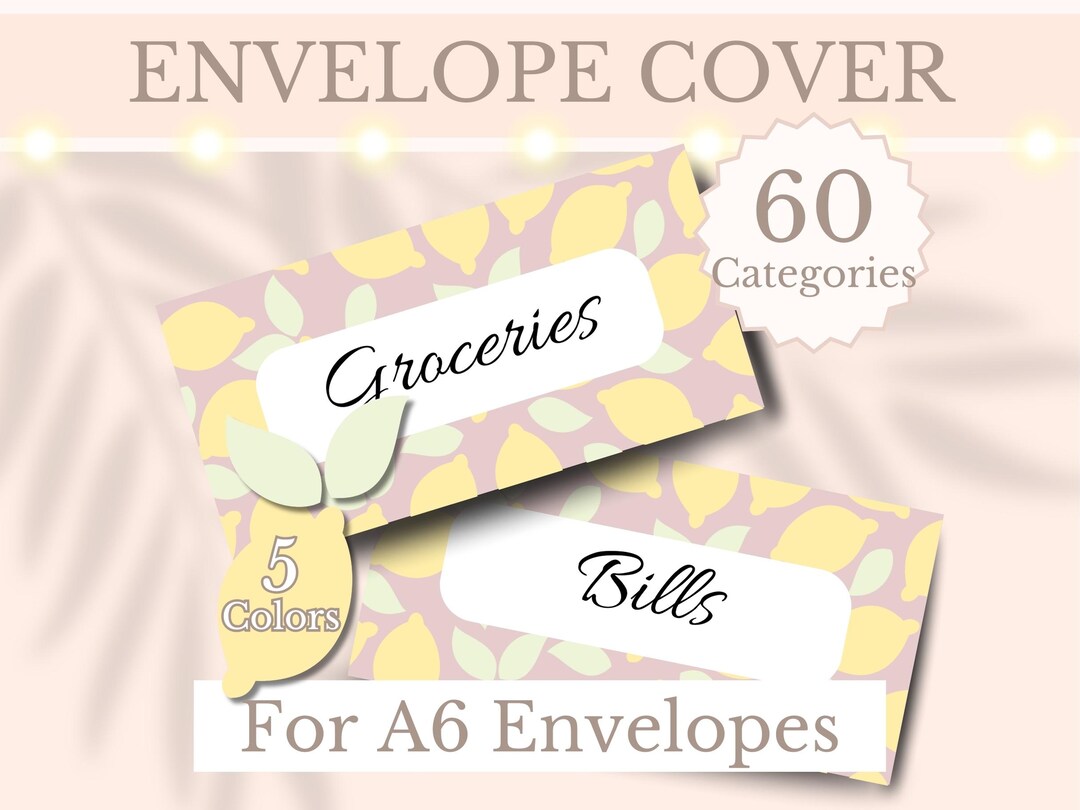 A6 Cash Envelope Cover Insert Printable Dashboard Cover Envelopes ...