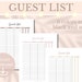 Wedding Guest List Printable RSVP Tracker Pink Event Planner Attendee ...