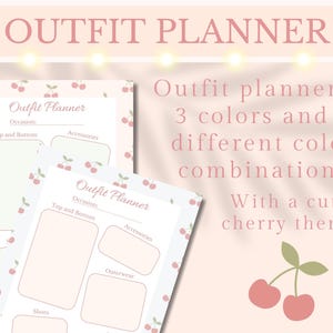 Digital Outfit Planner Printable Capsule Wardrobe Log Clothes Organizer ...