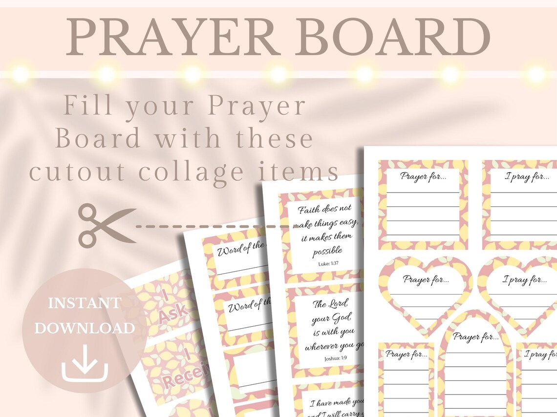 Christian Prayer Board Kit Printable Bulletin Board Kit Christian ...